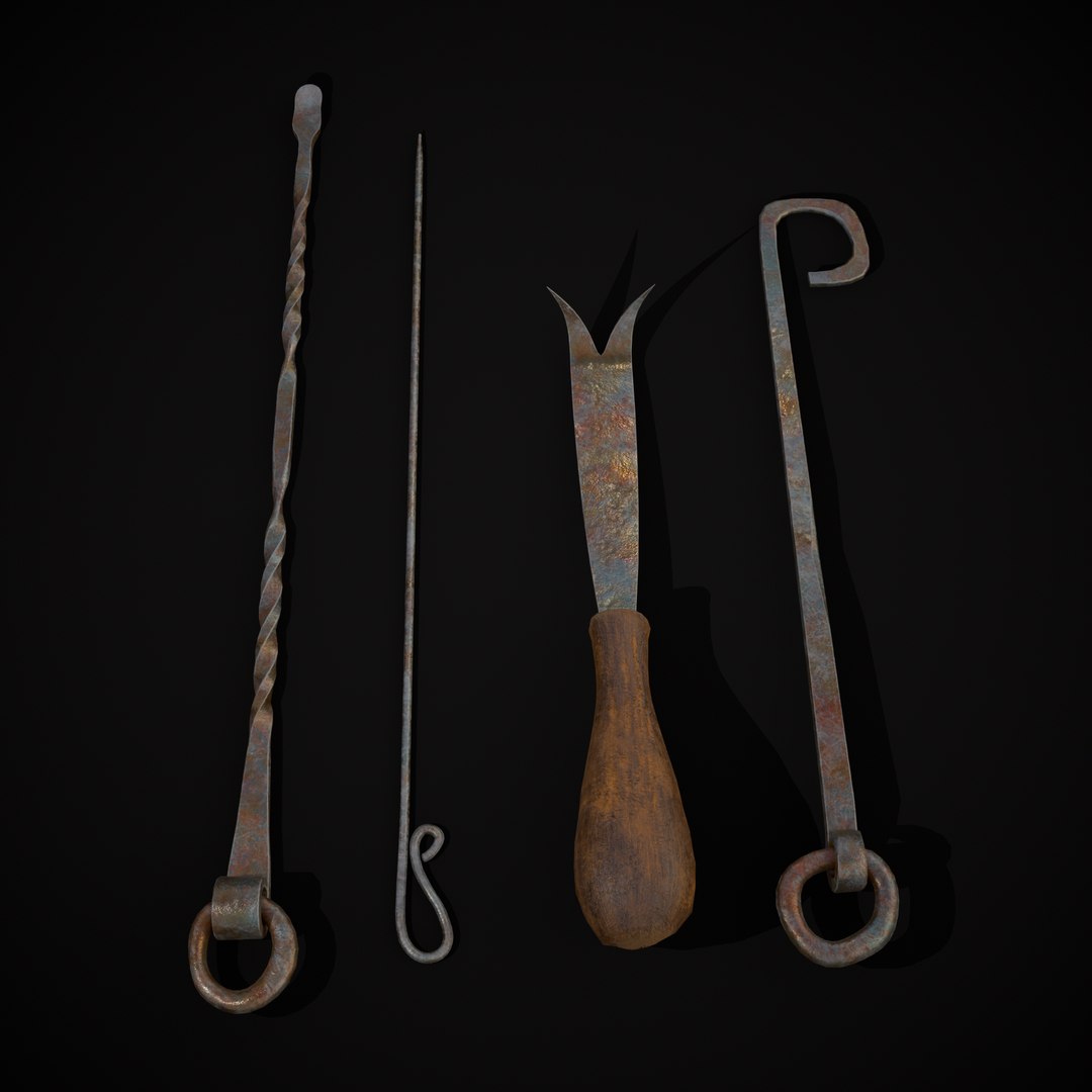 Medieval Leather Crafting Tools 3D Model - TurboSquid 2103112