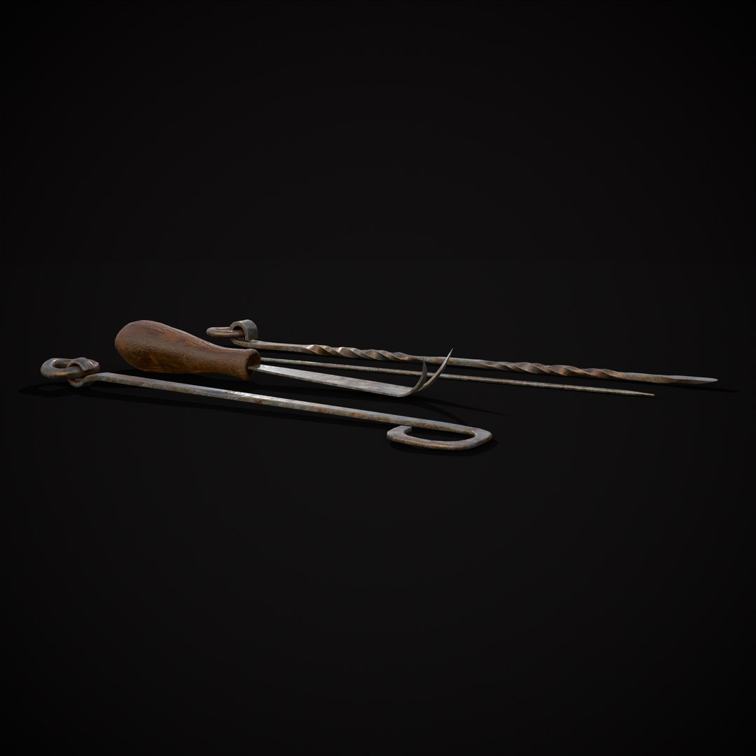 Medieval Leather Crafting Tools 3D Model - TurboSquid 2103112