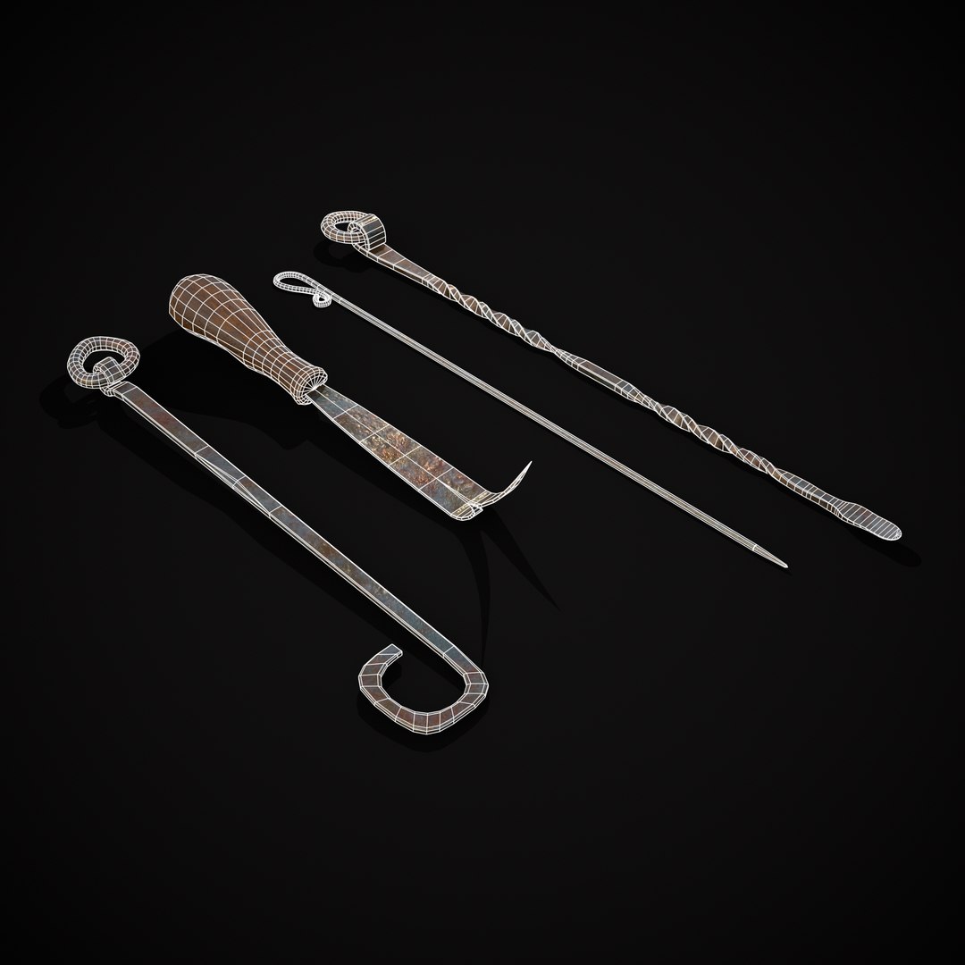 Medieval Leather Crafting Tools 3D Model - TurboSquid 2103112
