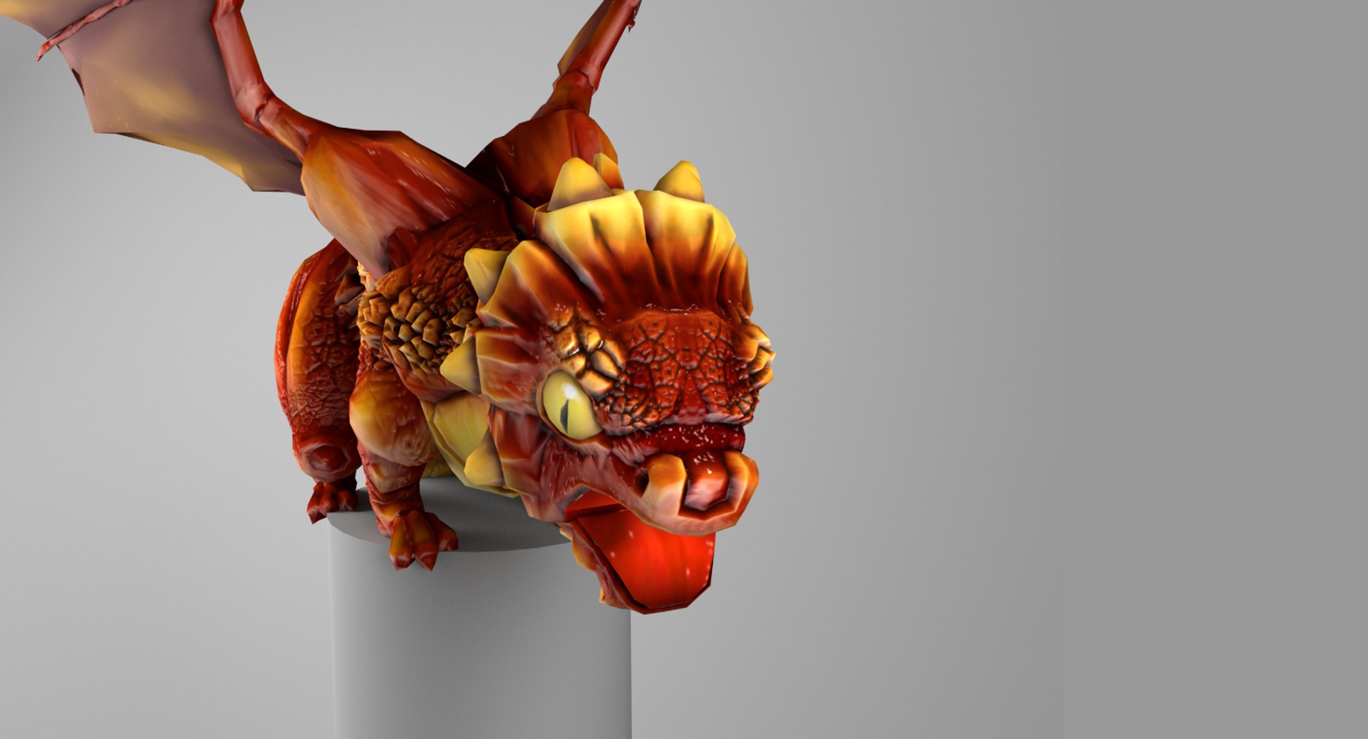 Hand Painted Dragon 3D - TurboSquid 1339471