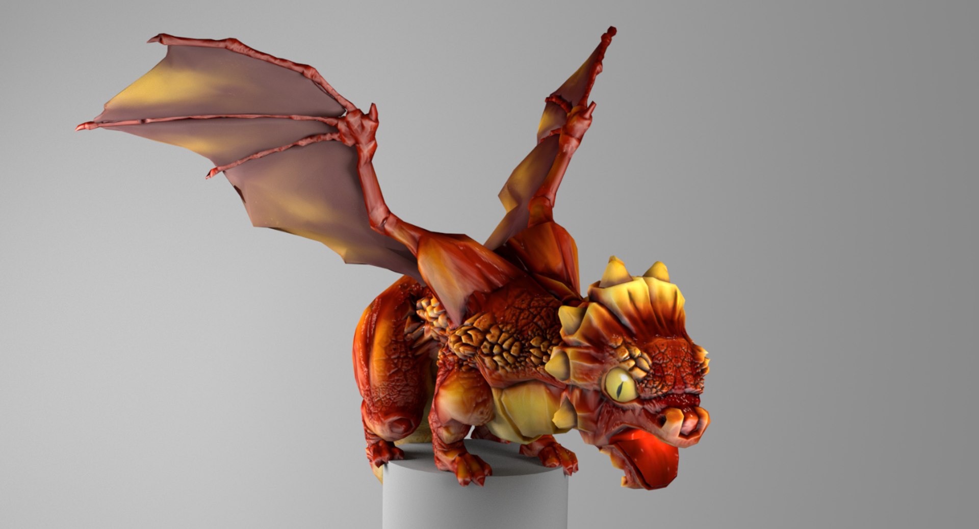 Hand Painted Dragon 3D - TurboSquid 1339471