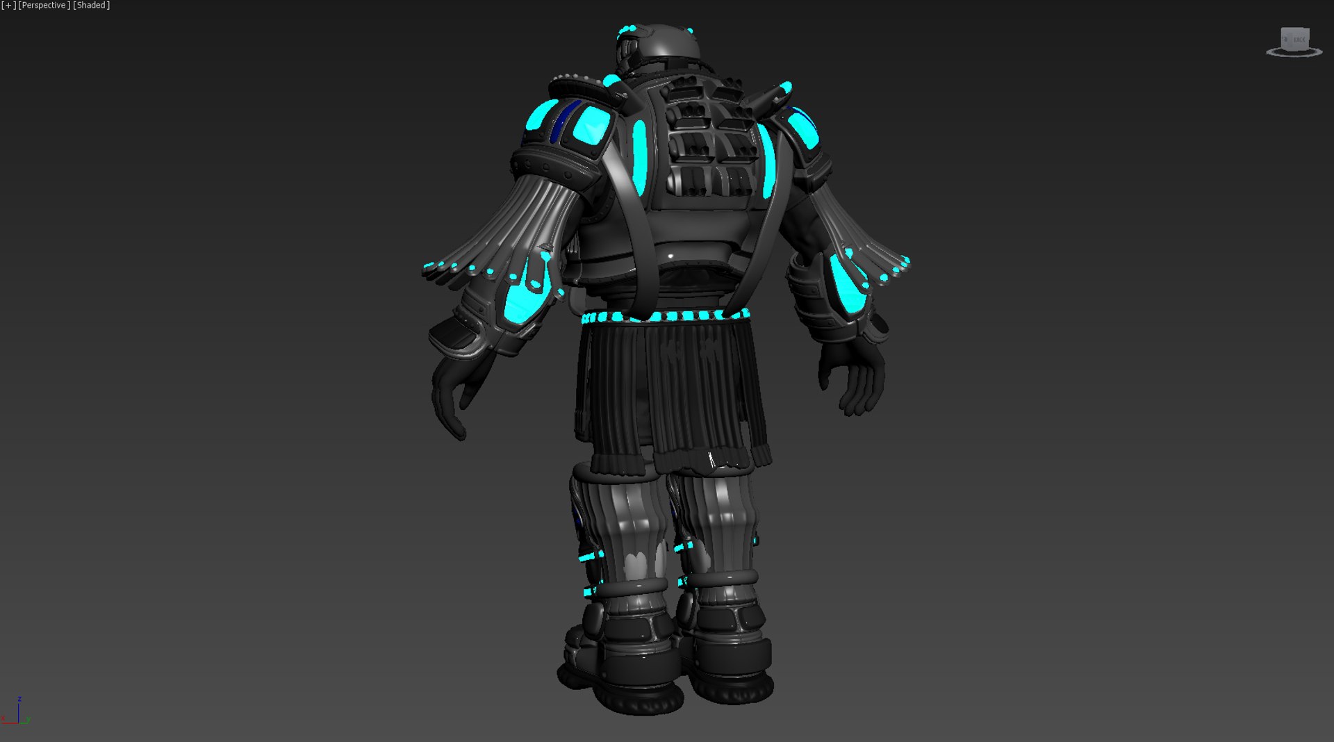 Sci-fi Armor Set 3d Model