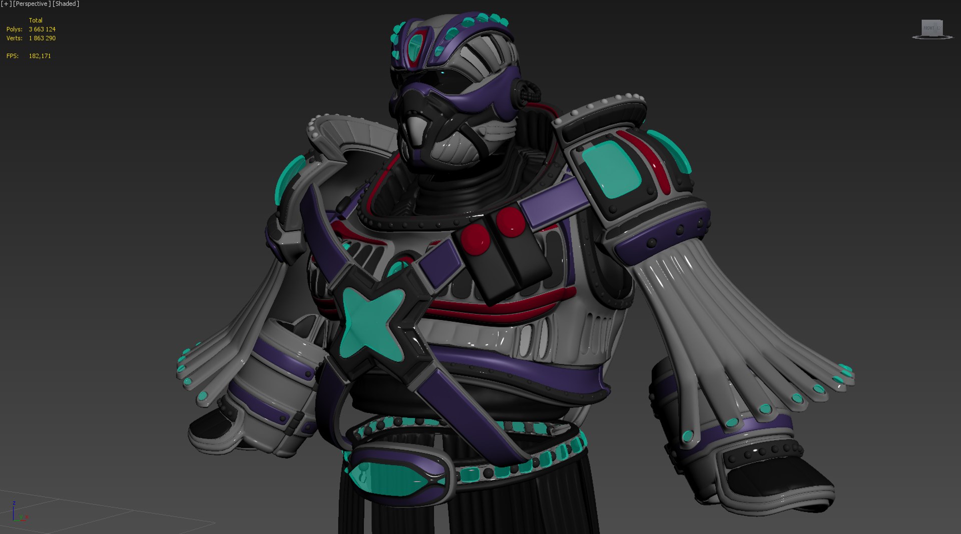 Sci-fi Armor Set 3d Model
