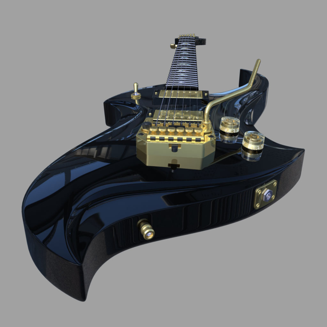 guitar 3d model