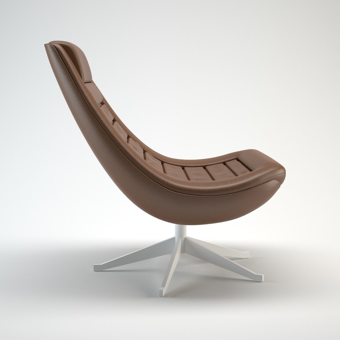 3ds max alias pio manzu leather chair