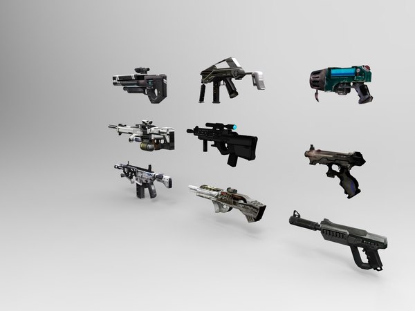 3d futuristic weapons model