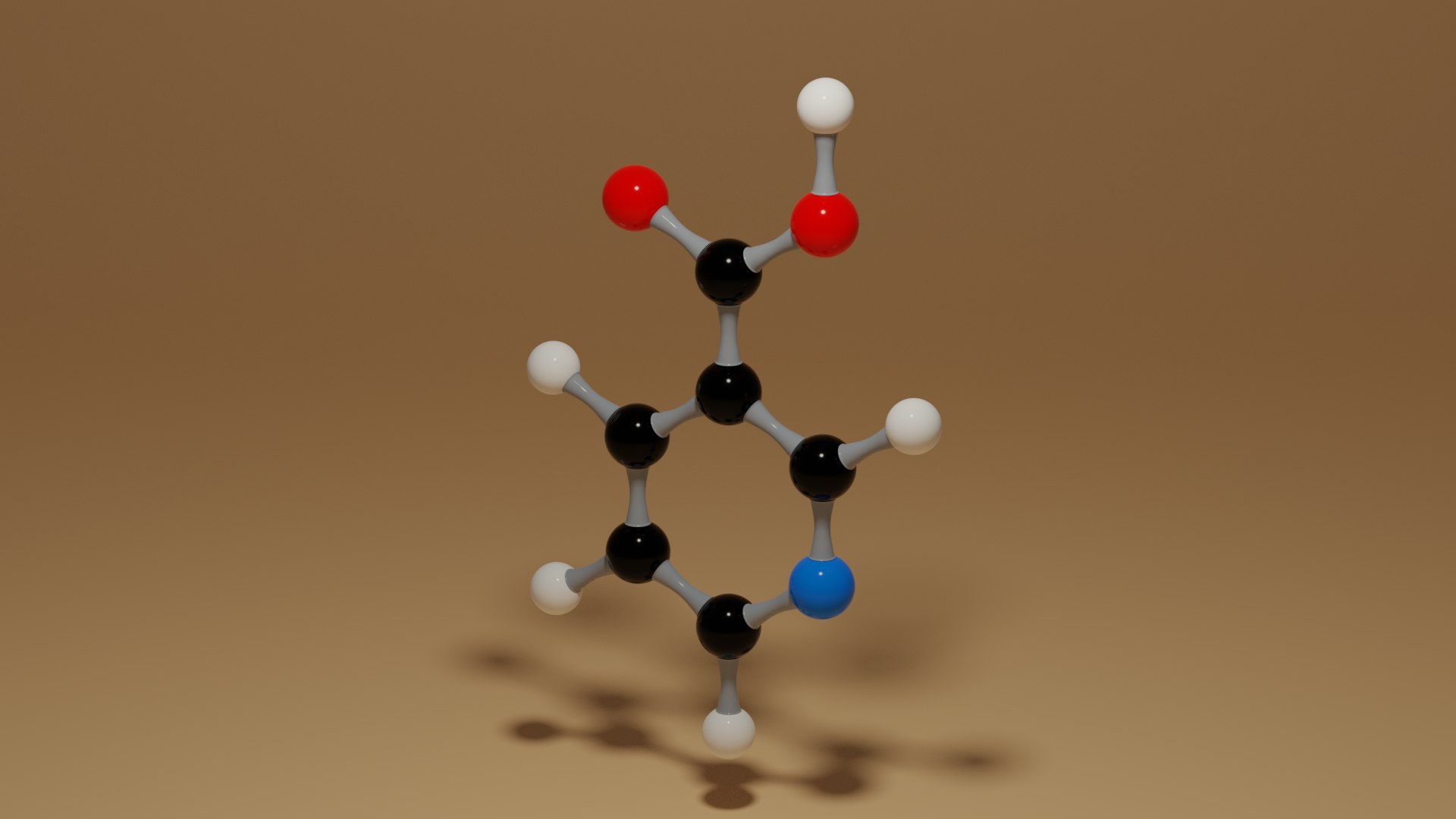 Vitamin B3 Niacin C6H5NO2 Molecule Model - TurboSquid 1975396
