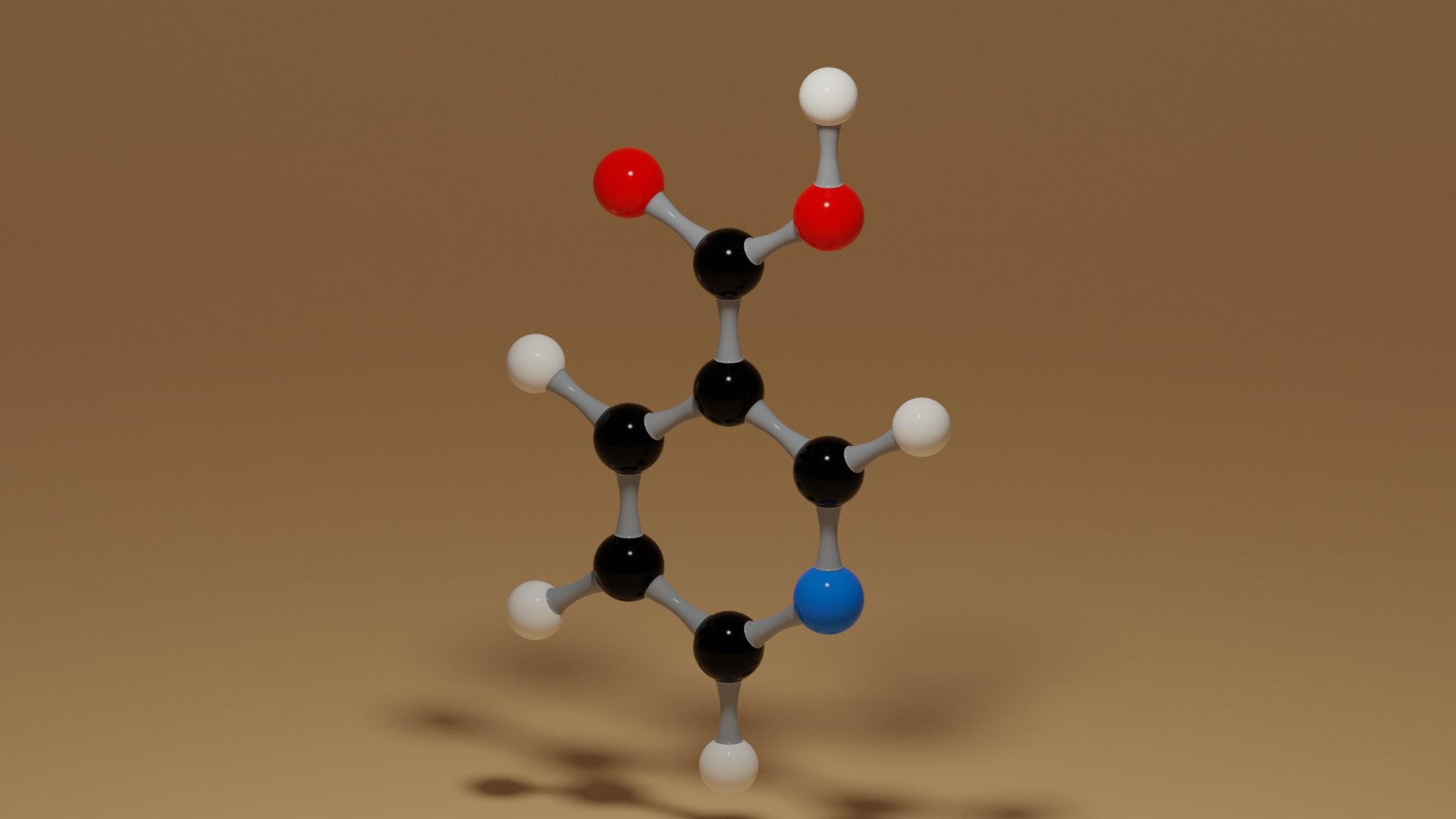 Vitamin B3 Niacin C6H5NO2 Molecule Model - TurboSquid 1975396