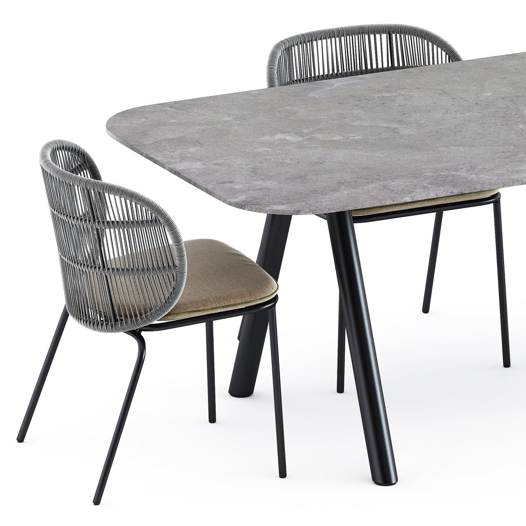Kodo Dining Chair And Kodo Dining Table 3D - TurboSquid 1999923