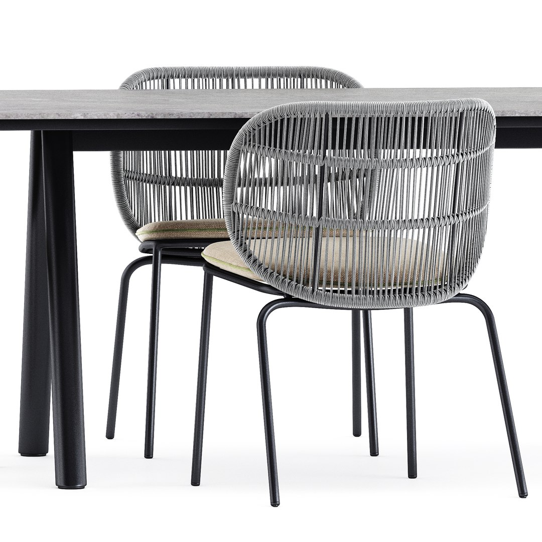 Kodo Dining Chair And Kodo Dining Table 3D - TurboSquid 1999923