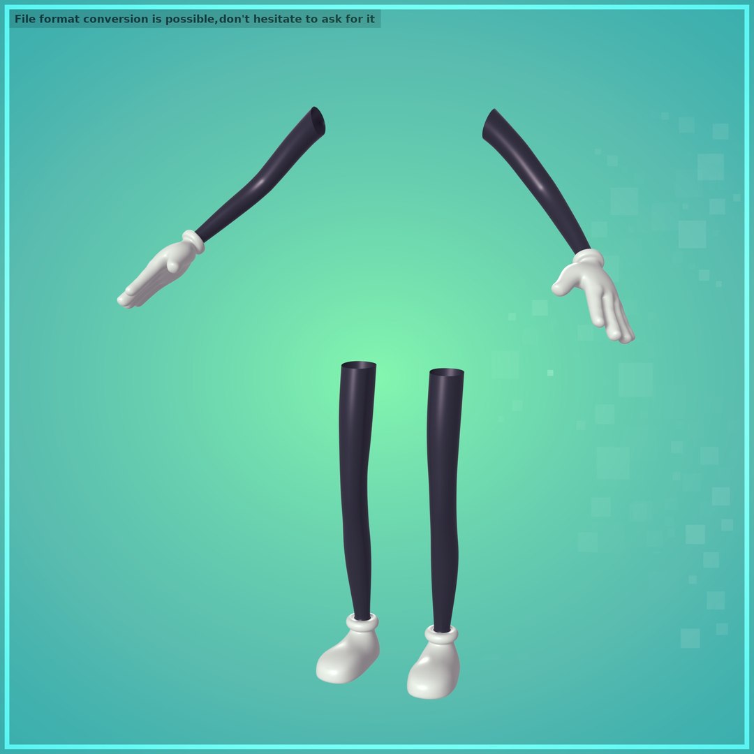3D Cartoon Arms - Legs - TurboSquid 1873084