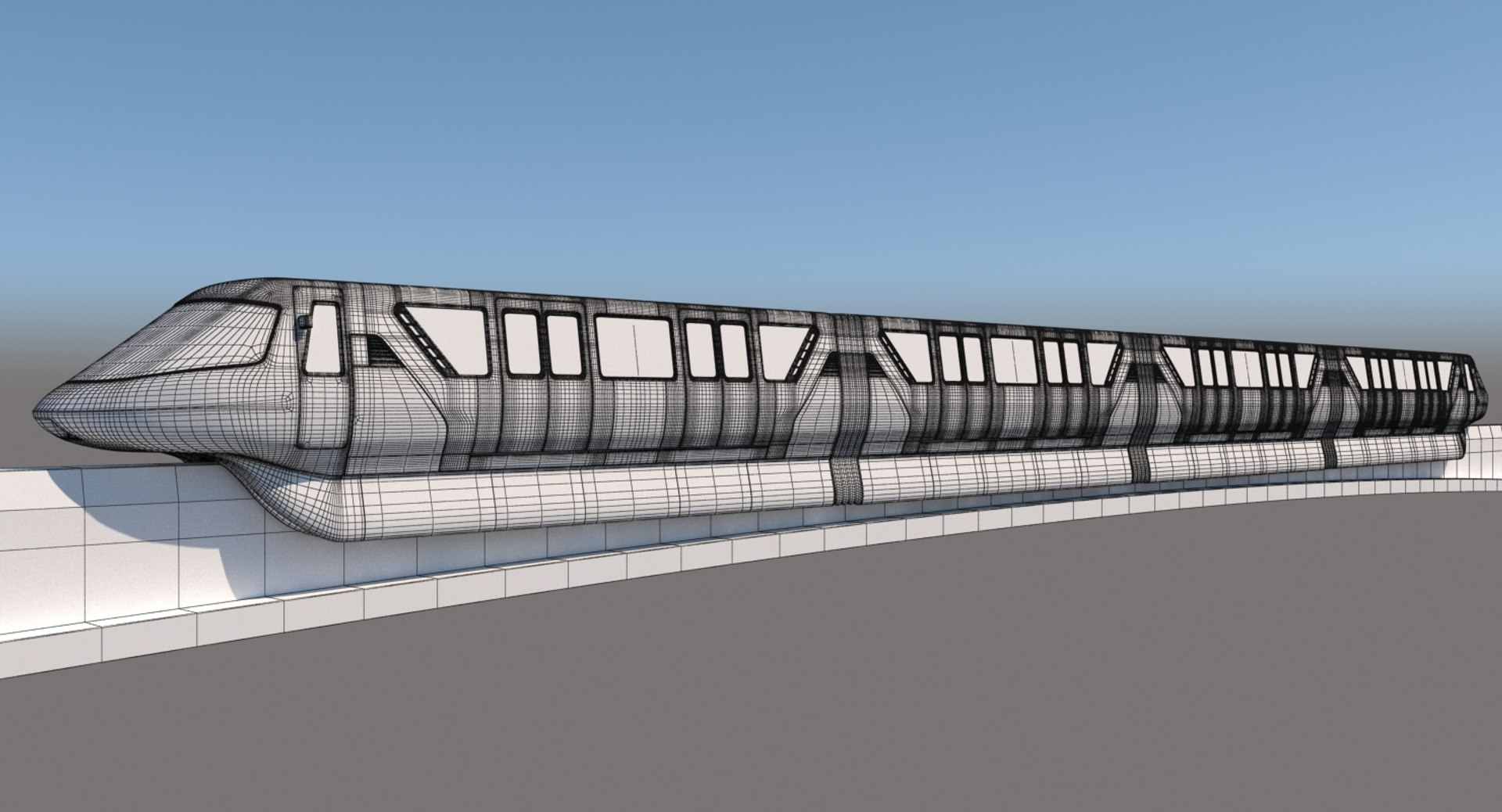 Monorail Realistic 3D - TurboSquid 1278106