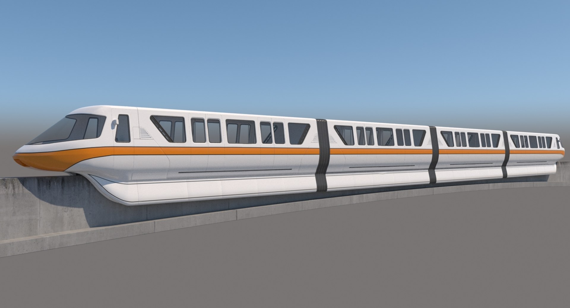 Monorail Realistic 3D - TurboSquid 1278106