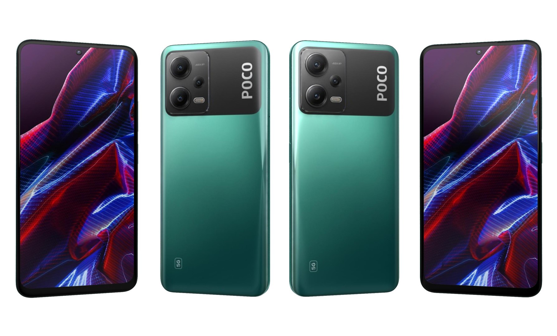 Xiaomi Poco X5 All Colors model - TurboSquid 2027448