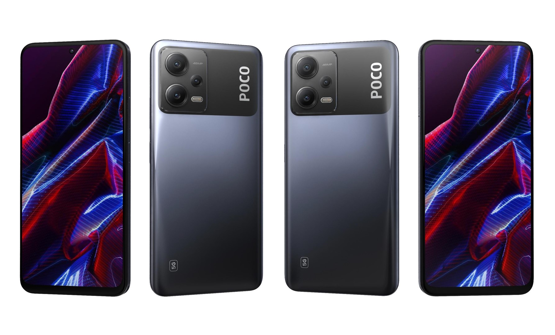 Xiaomi Poco X5 All Colors model - TurboSquid 2027448