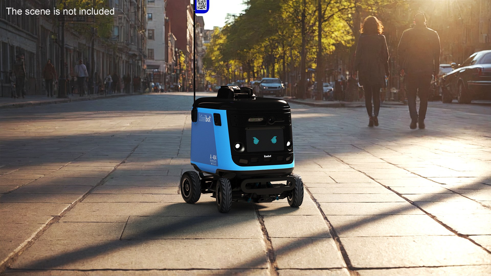 3D Cyan Delivery Robot Kiwibot Rigged - TurboSquid 2254995