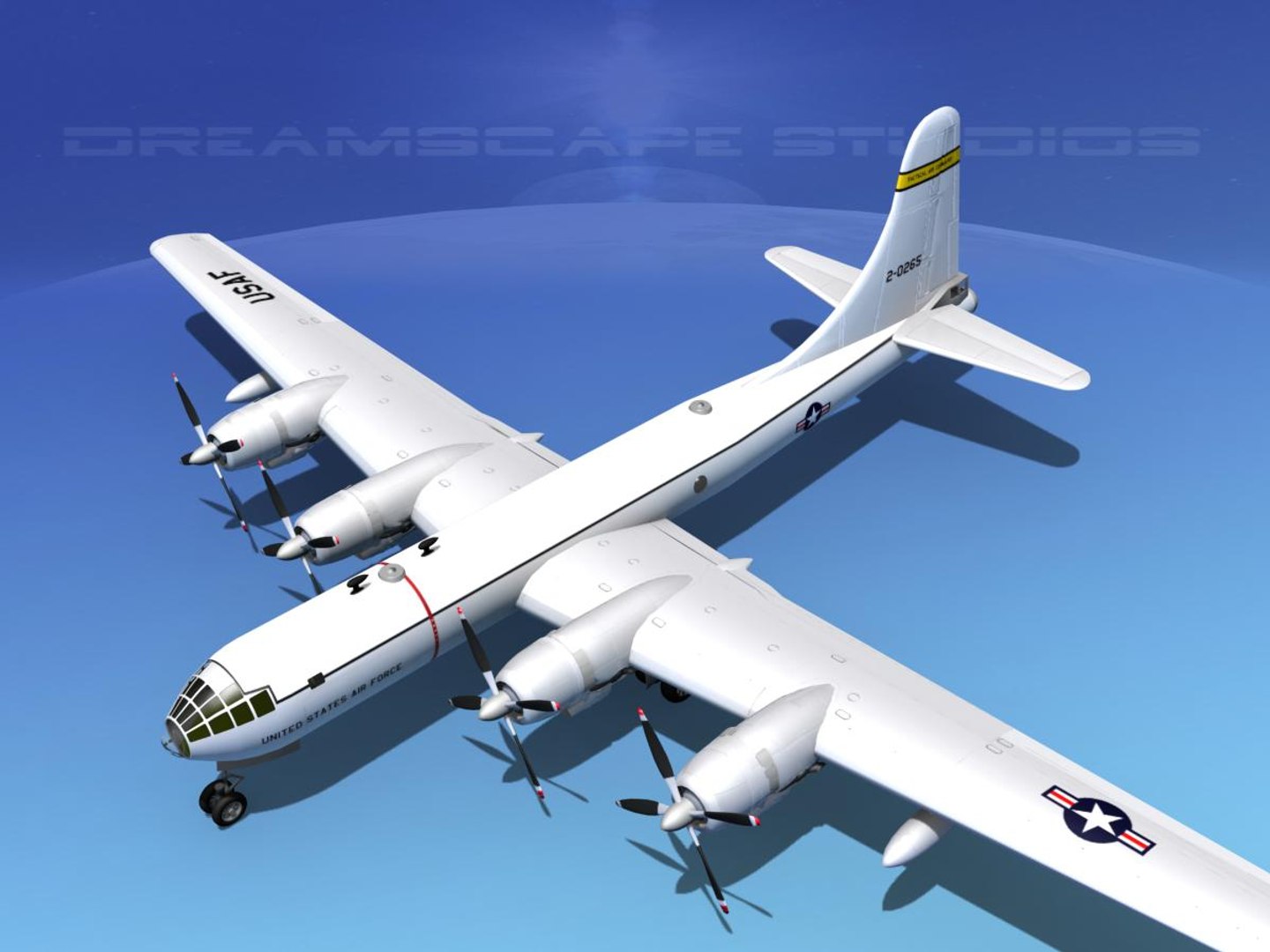 Superfortress Boeing B-50 Bomber 3d 3ds