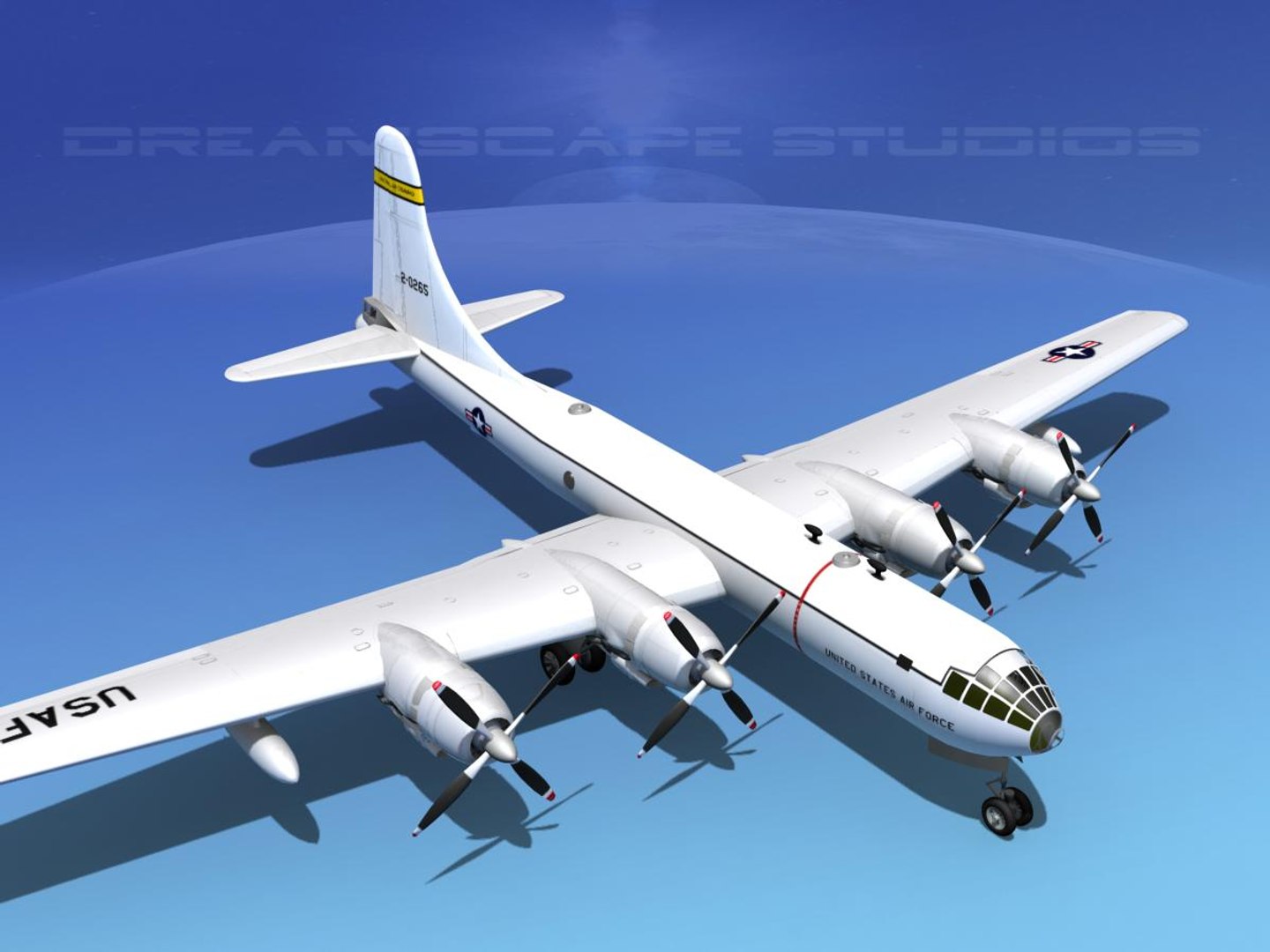 Superfortress Boeing B-50 Bomber 3d 3ds
