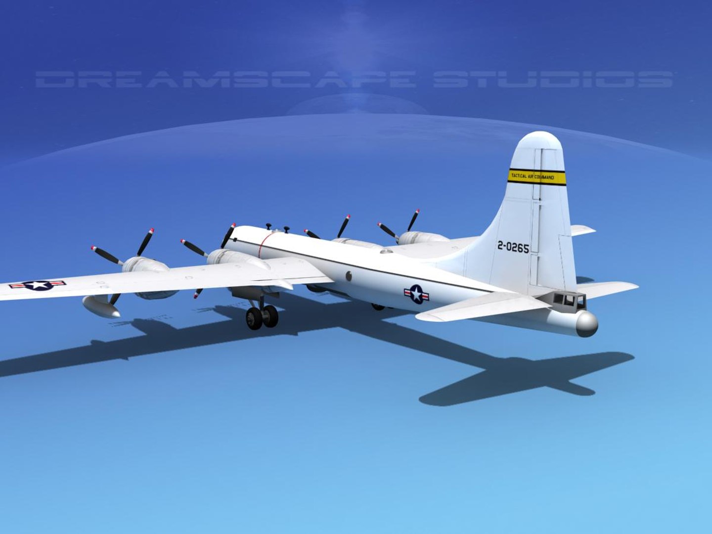 Superfortress Boeing B-50 Bomber 3d 3ds