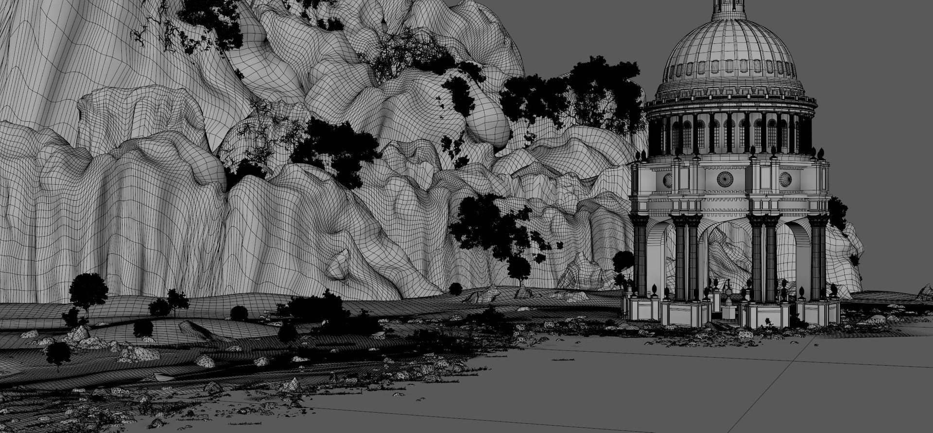 Fantasy Dome LightHouse Temple 3D - TurboSquid 1873709