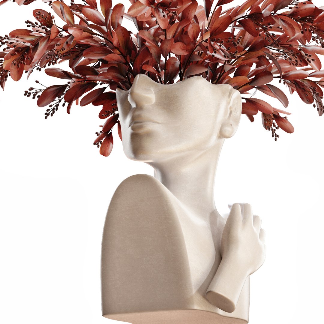 Human Face Art Vase 3D Model - TurboSquid 1819440