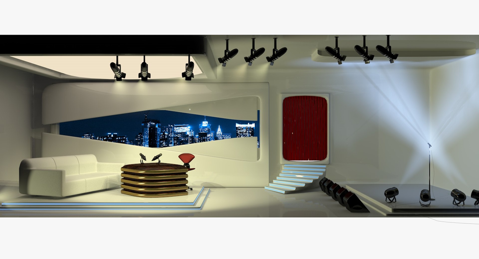 Television Studio Lights 3D Model - TurboSquid 1219626