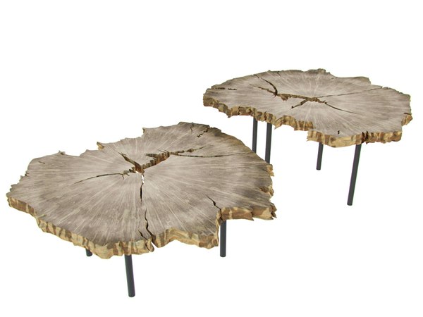 Sliced wood table 3D - TurboSquid 1542250