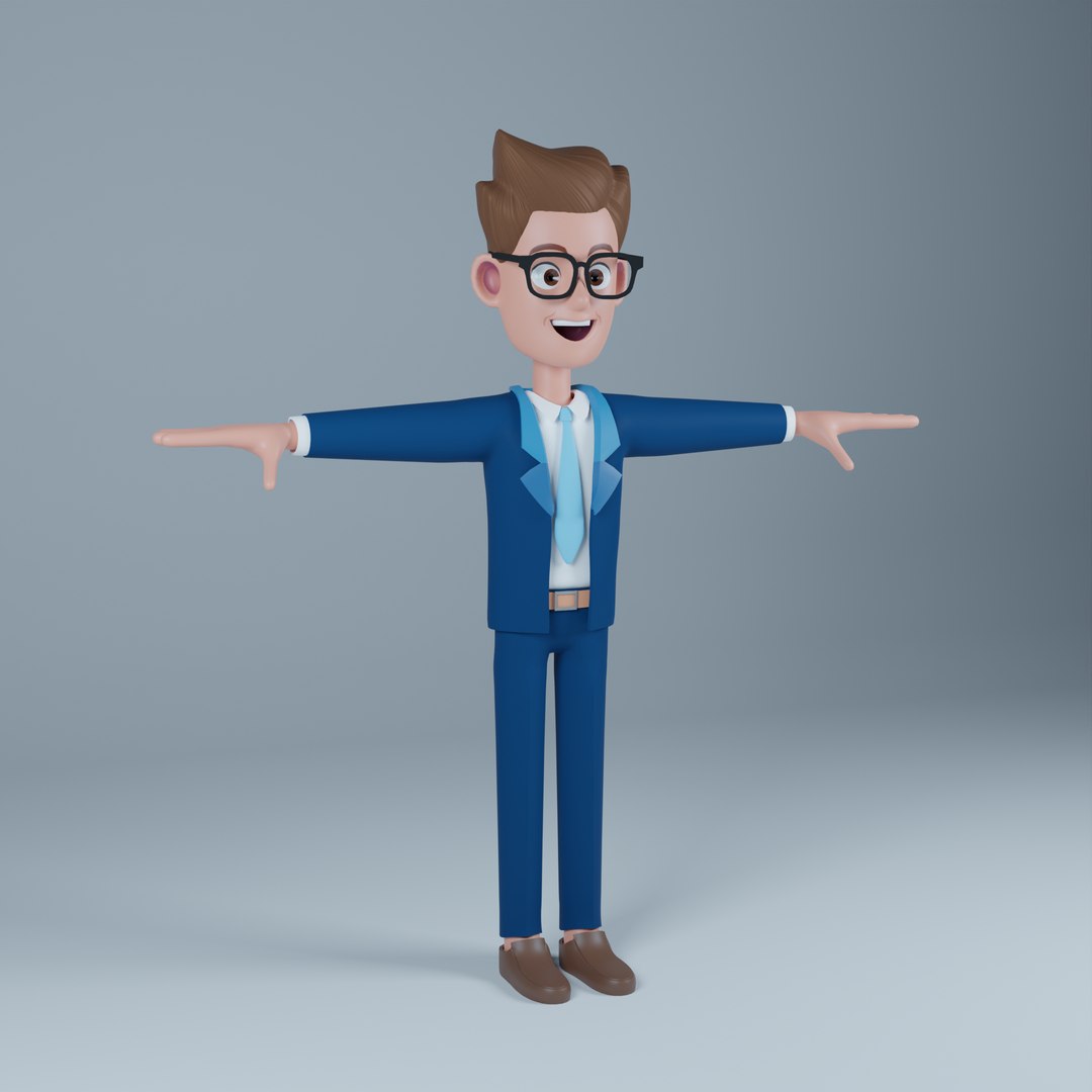 3D Rigged Character Hubert Model - TurboSquid 2105211