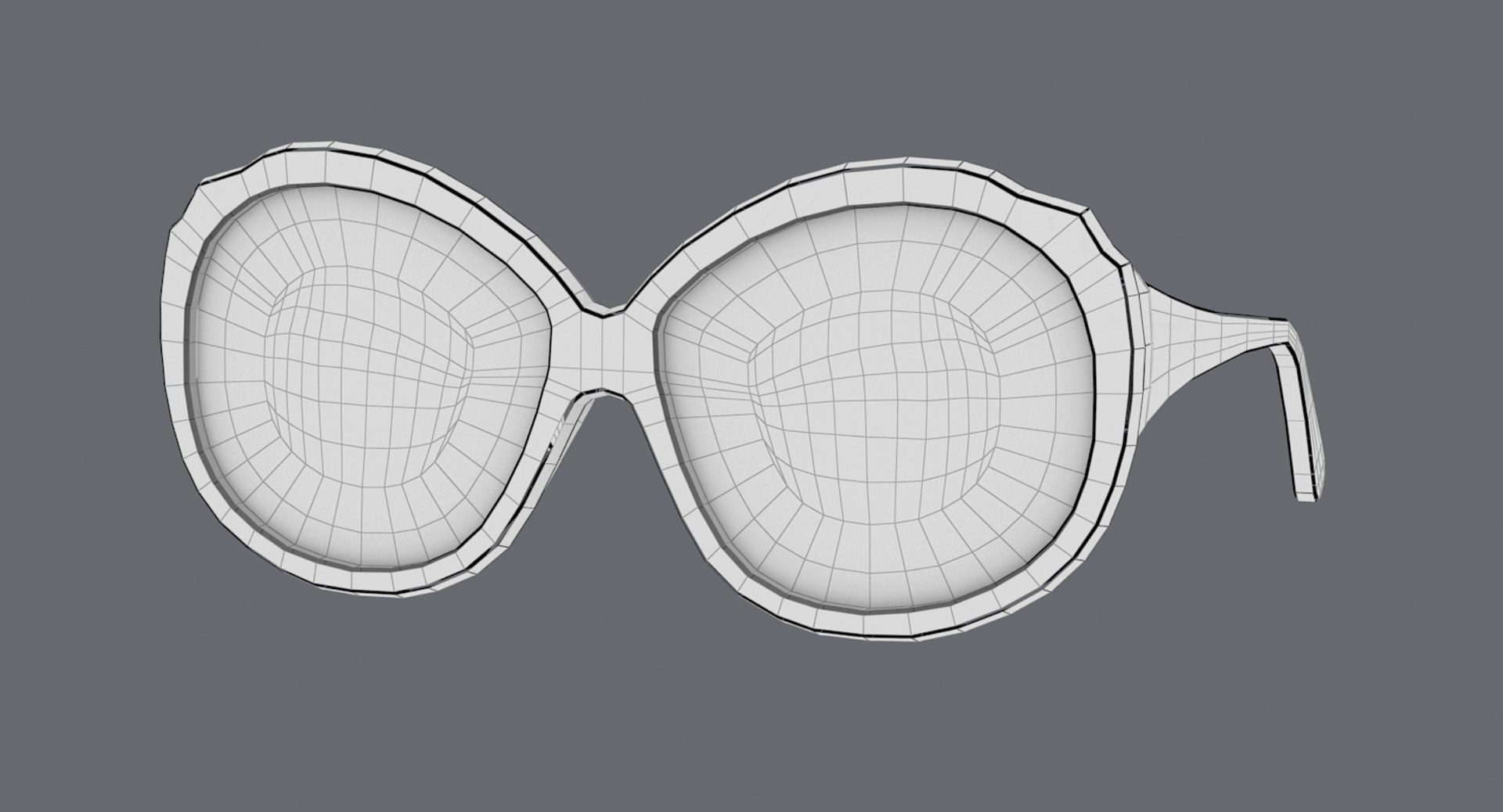Bug Eye Sunglasses Open 3d Model