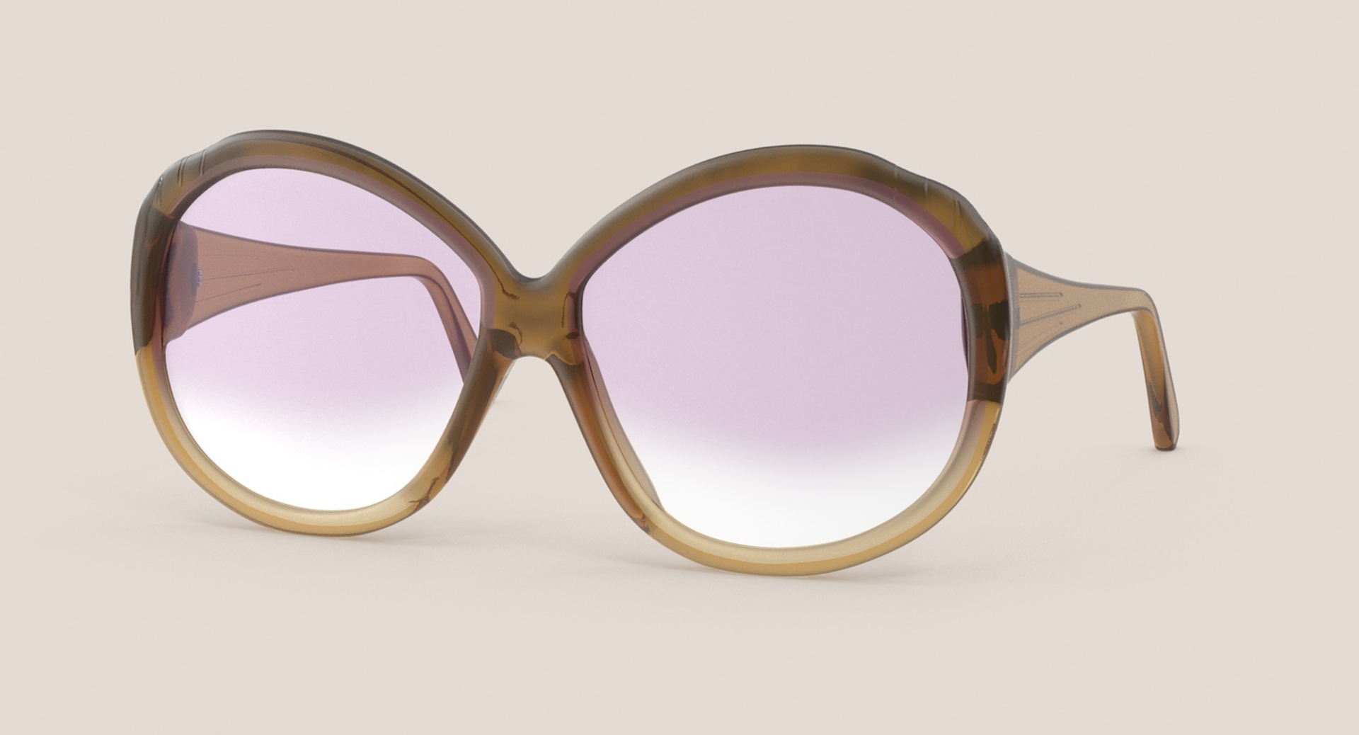 Bug Eye Sunglasses Open 3d Model