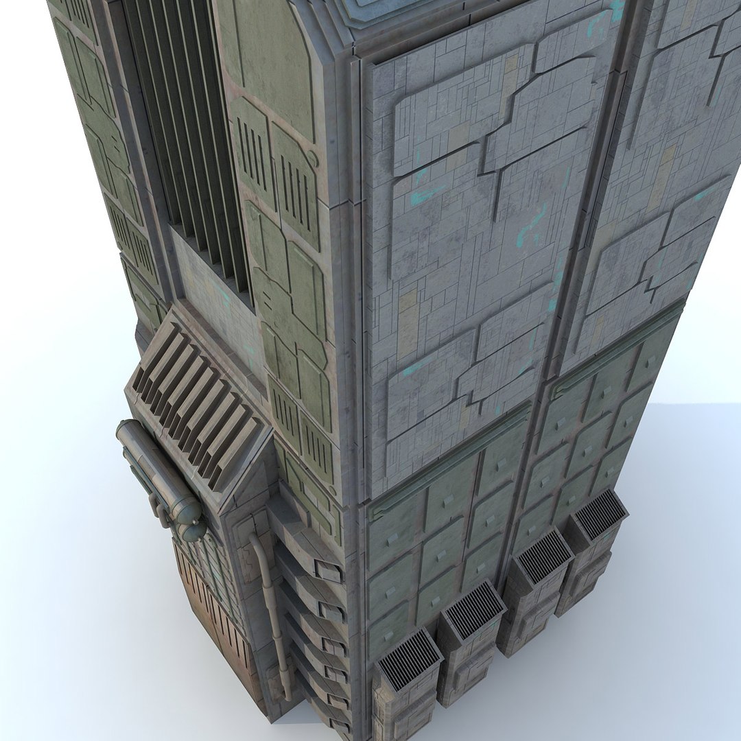 Sci Fi Futuristic Building Max