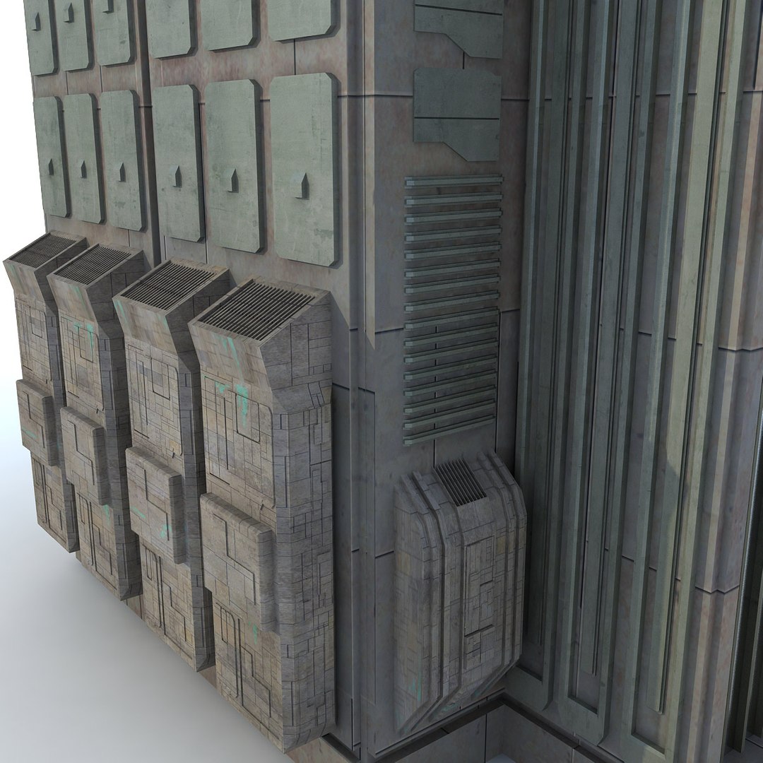Sci Fi Futuristic Building Max