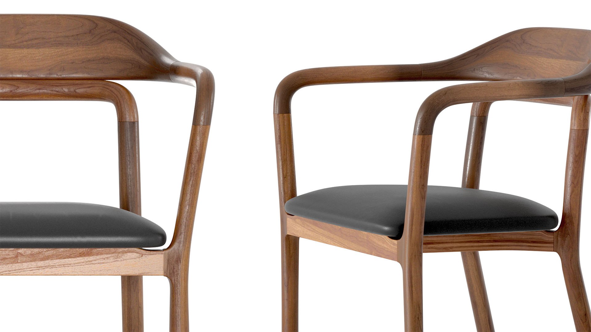 3D Duet Chair Upholstered Neri - TurboSquid 1553139