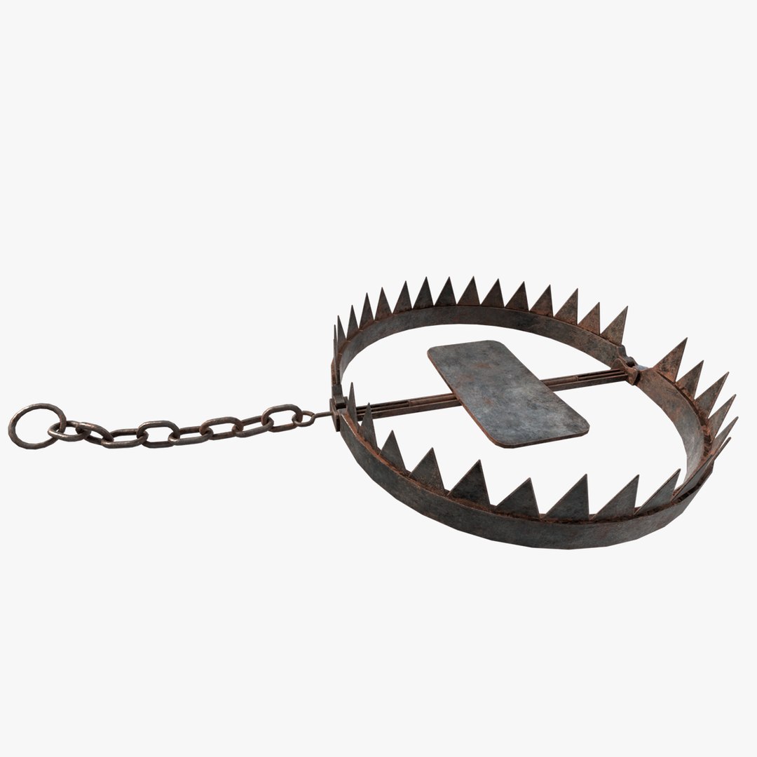 3D Chained Bear Trap - TurboSquid 2276521