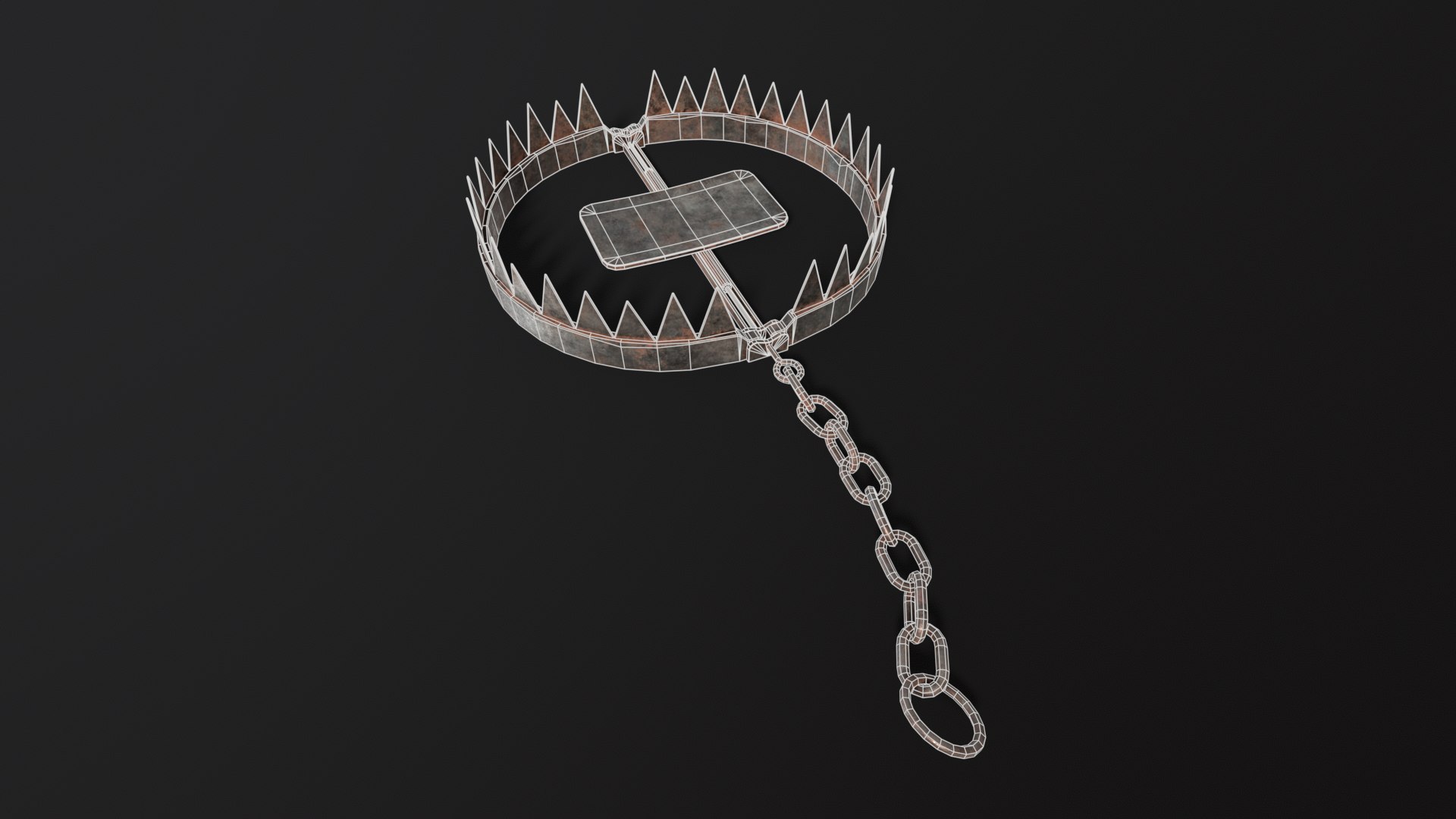 3D Chained Bear Trap - TurboSquid 2276521
