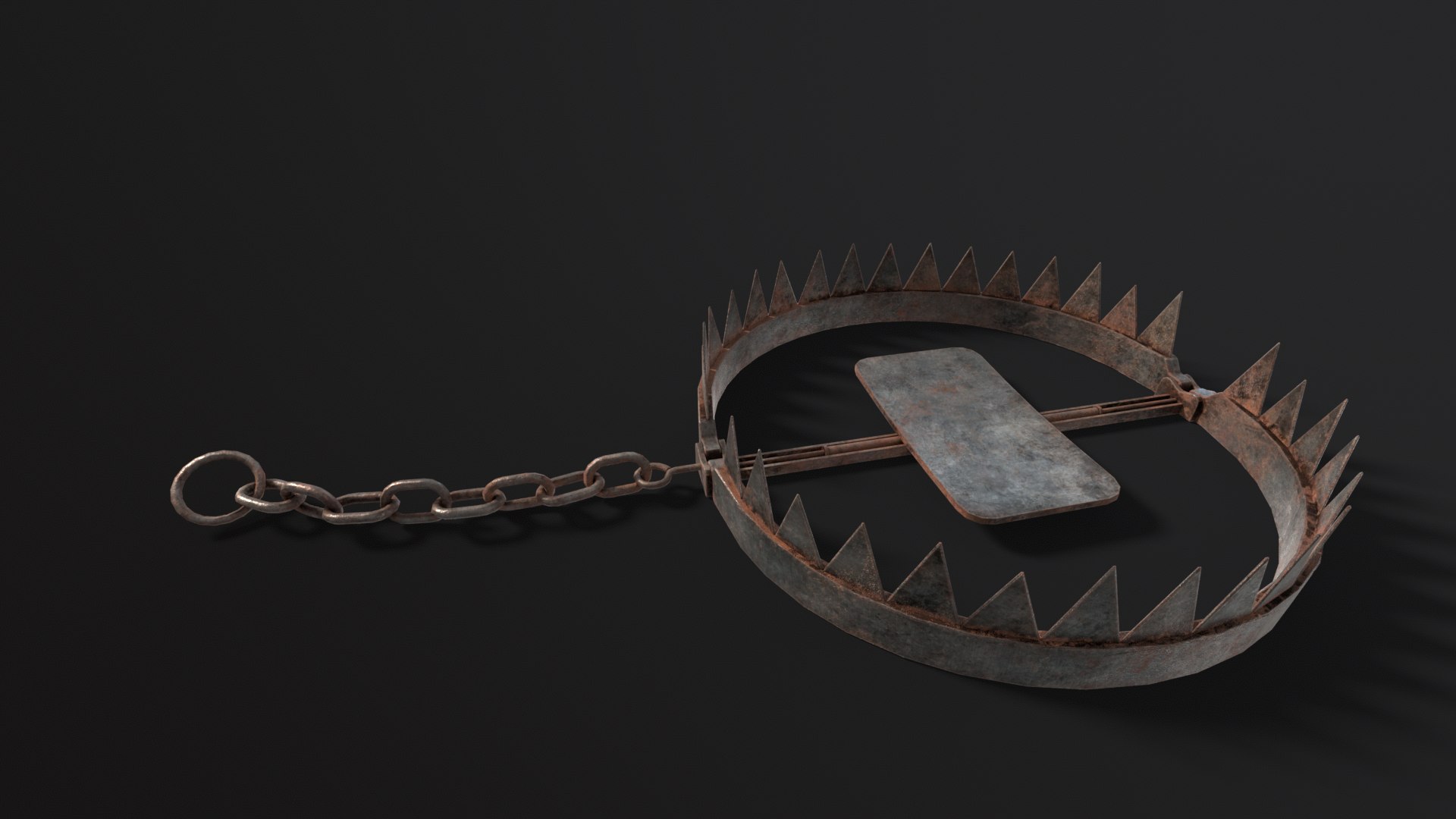 3D Chained Bear Trap - TurboSquid 2276521