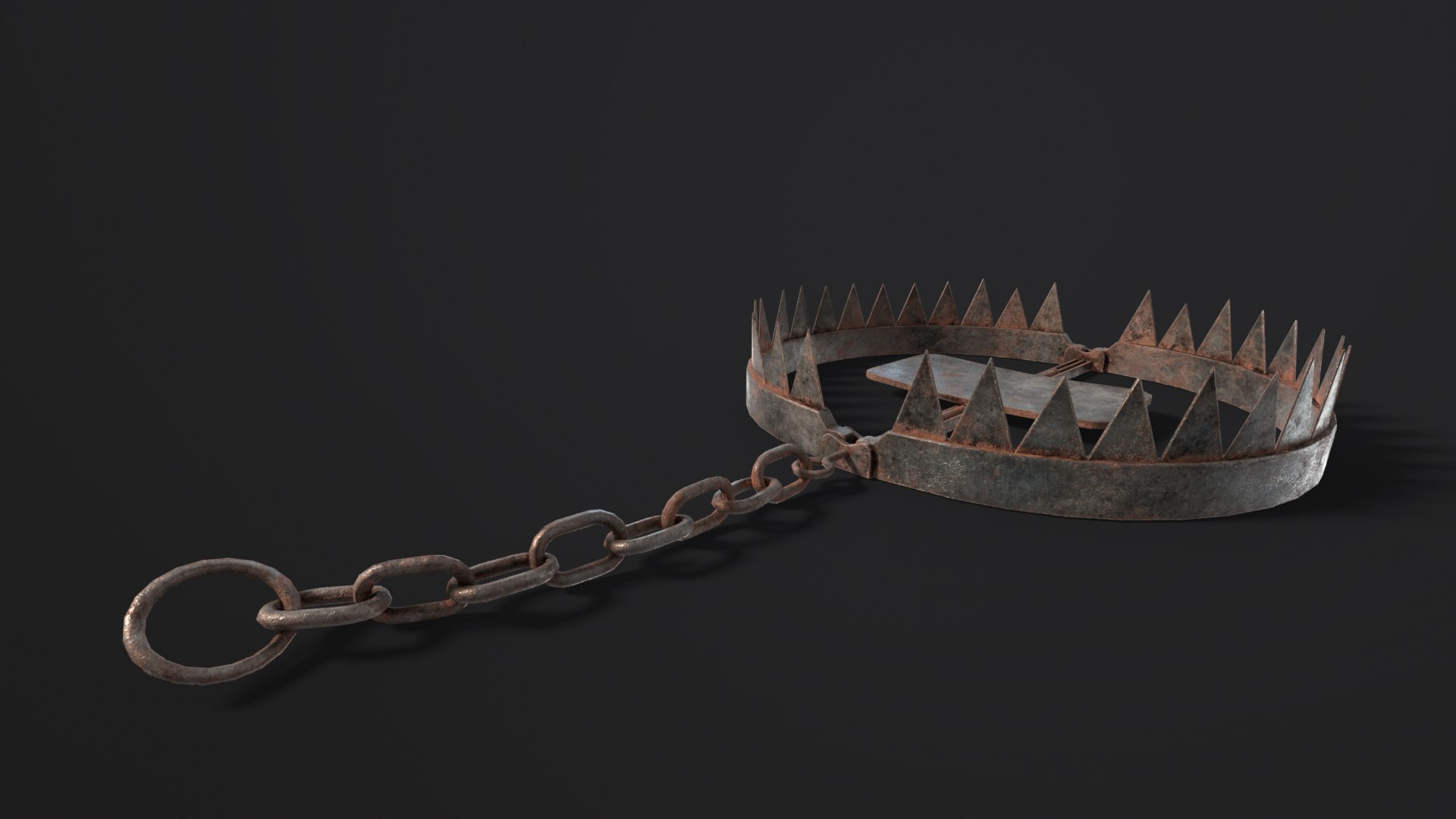 3D Chained Bear Trap - TurboSquid 2276521
