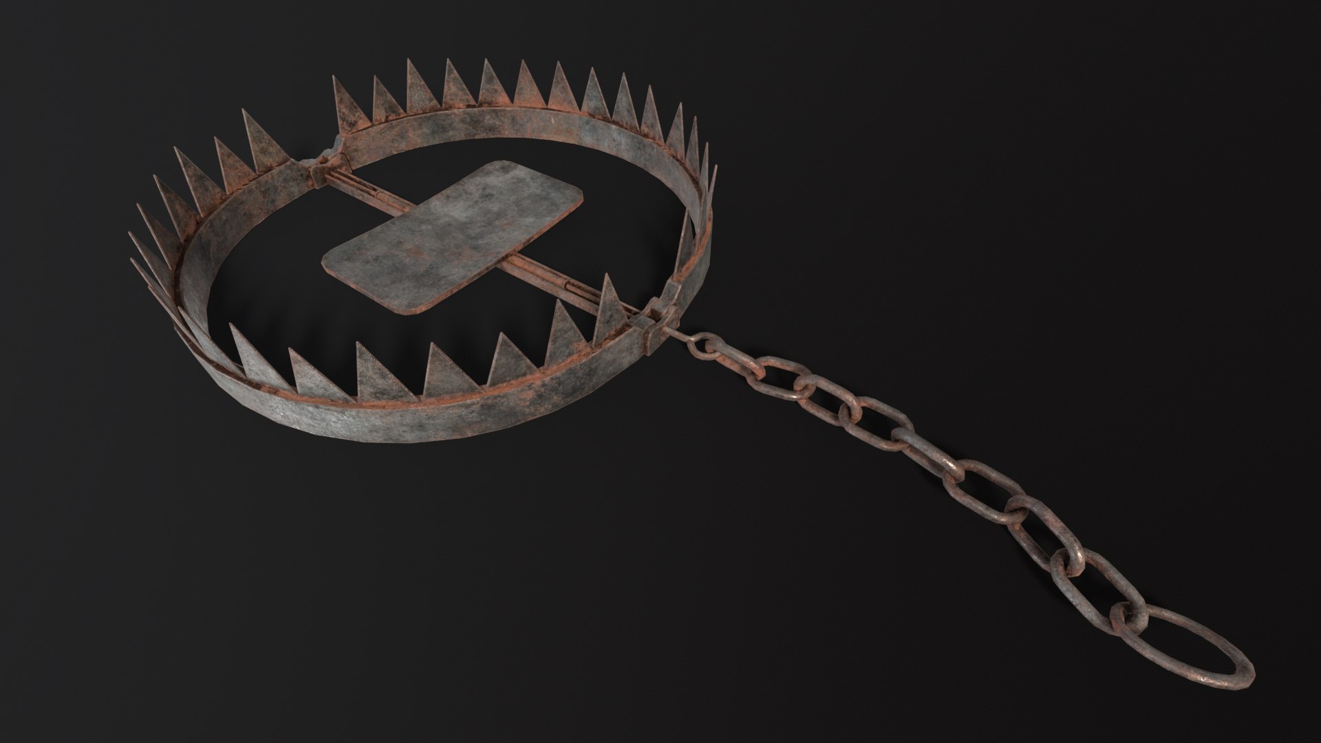 3D Chained Bear Trap - TurboSquid 2276521