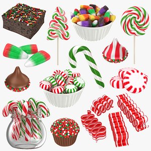 christmas candy cane 3d model