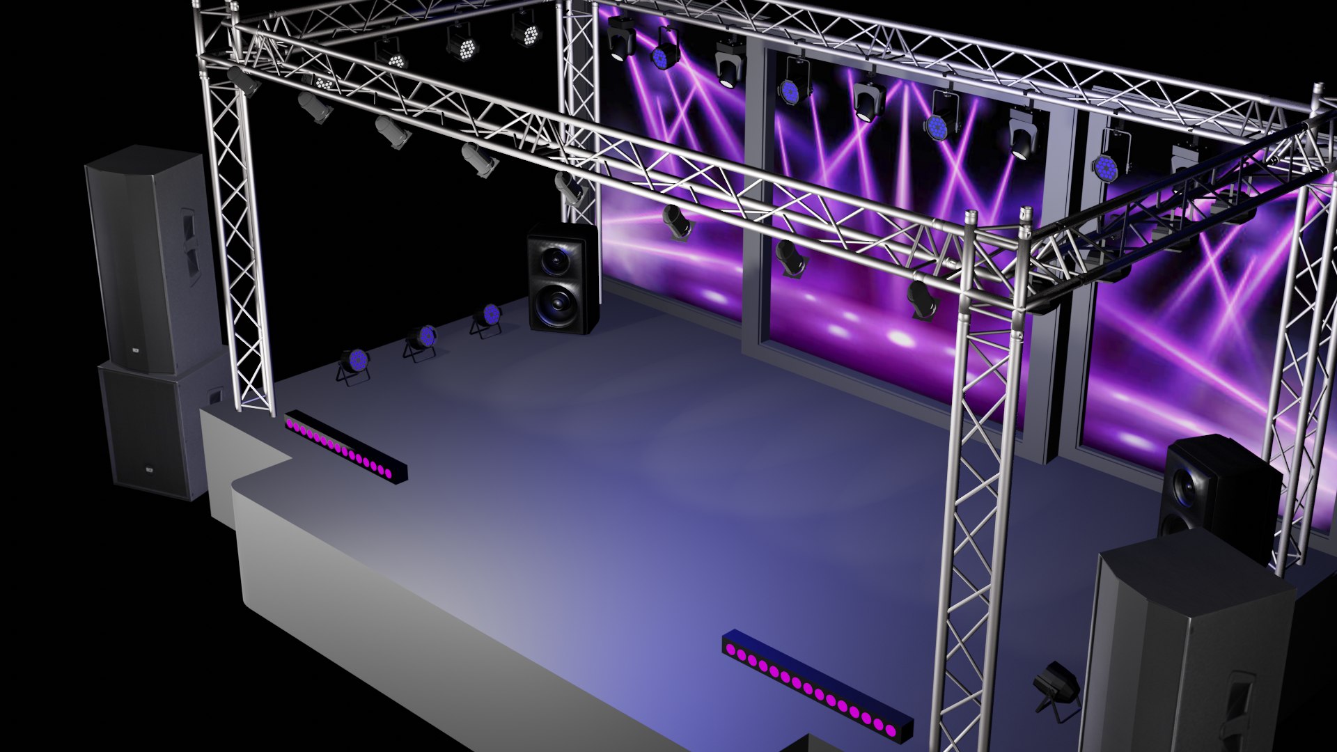 Concert Stage Model - TurboSquid 2243723