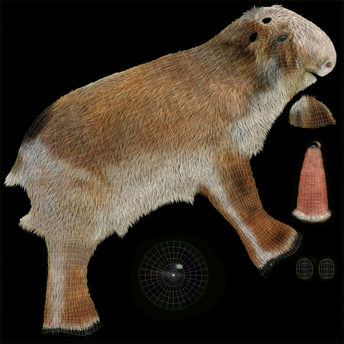 saiga antelope 3d model