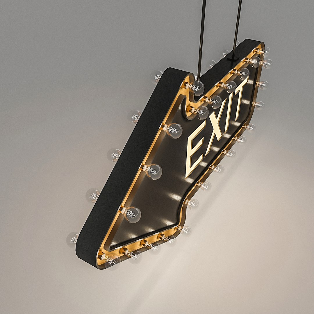 3D Model Bulb Loft Signage - TurboSquid 1421753