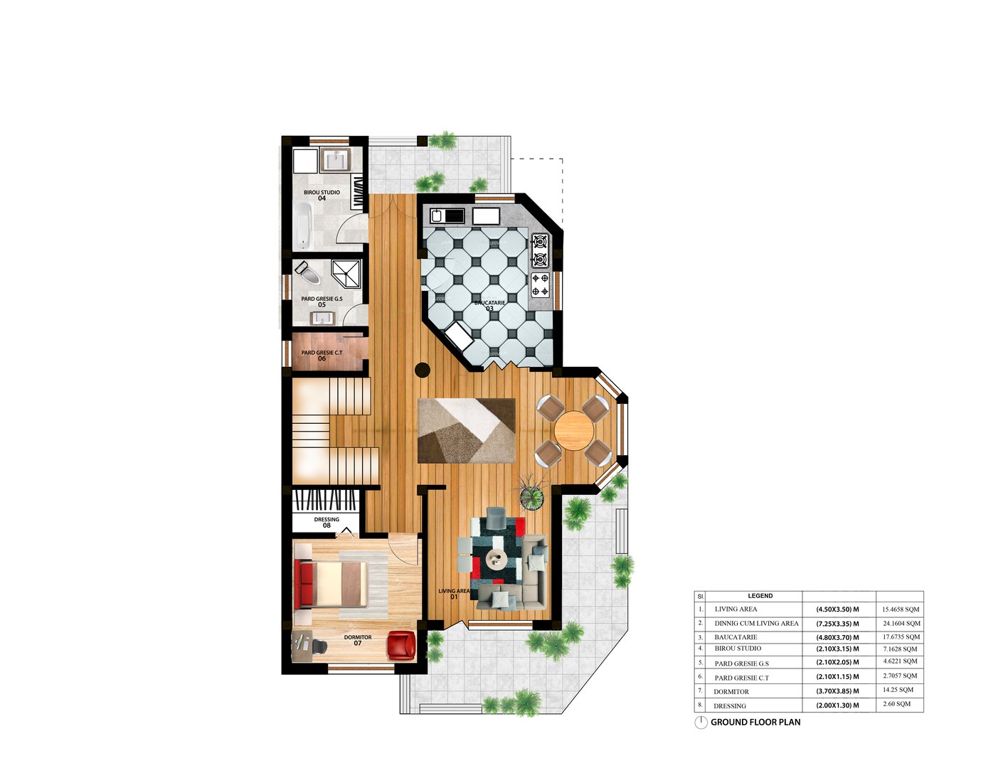 3D Classic Triplex House Details - TurboSquid 1576260