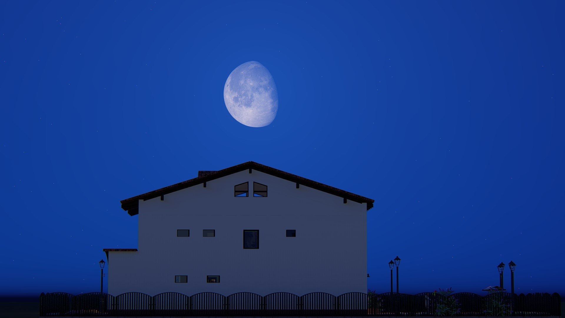 3D Classic Triplex House Details - TurboSquid 1576260