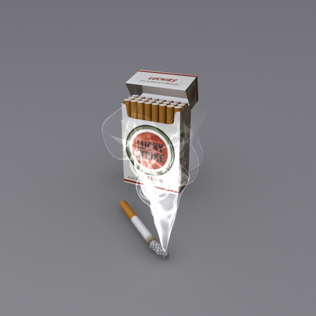 3d Cigarette Smoke Cigar Model