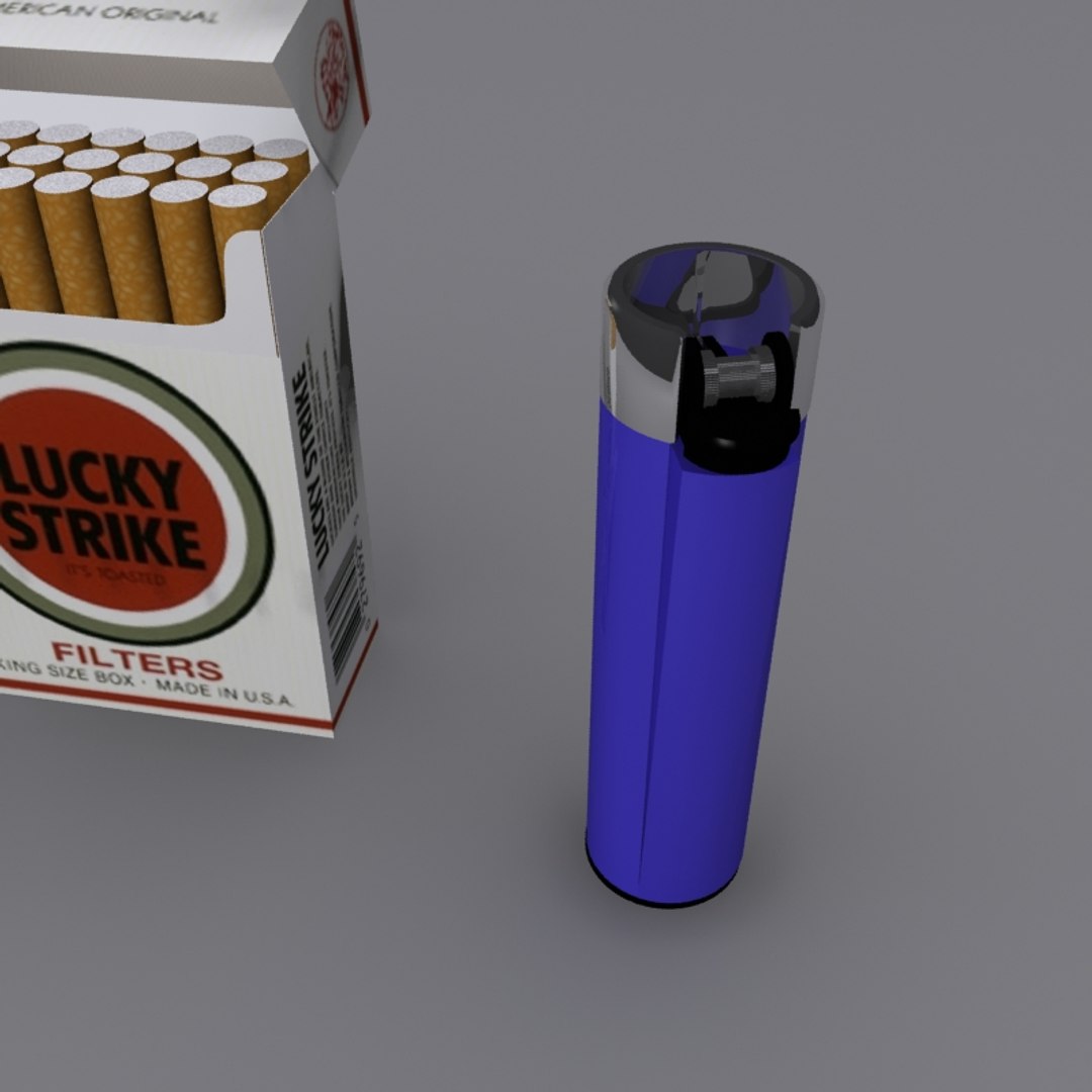 3d Cigarette Smoke Cigar Model