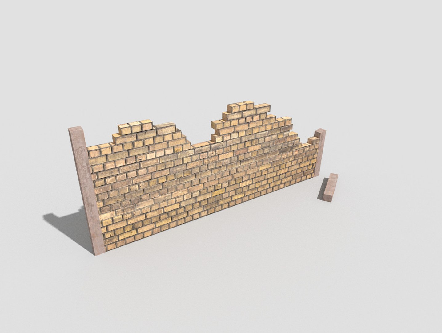 destroyed wall 3d model