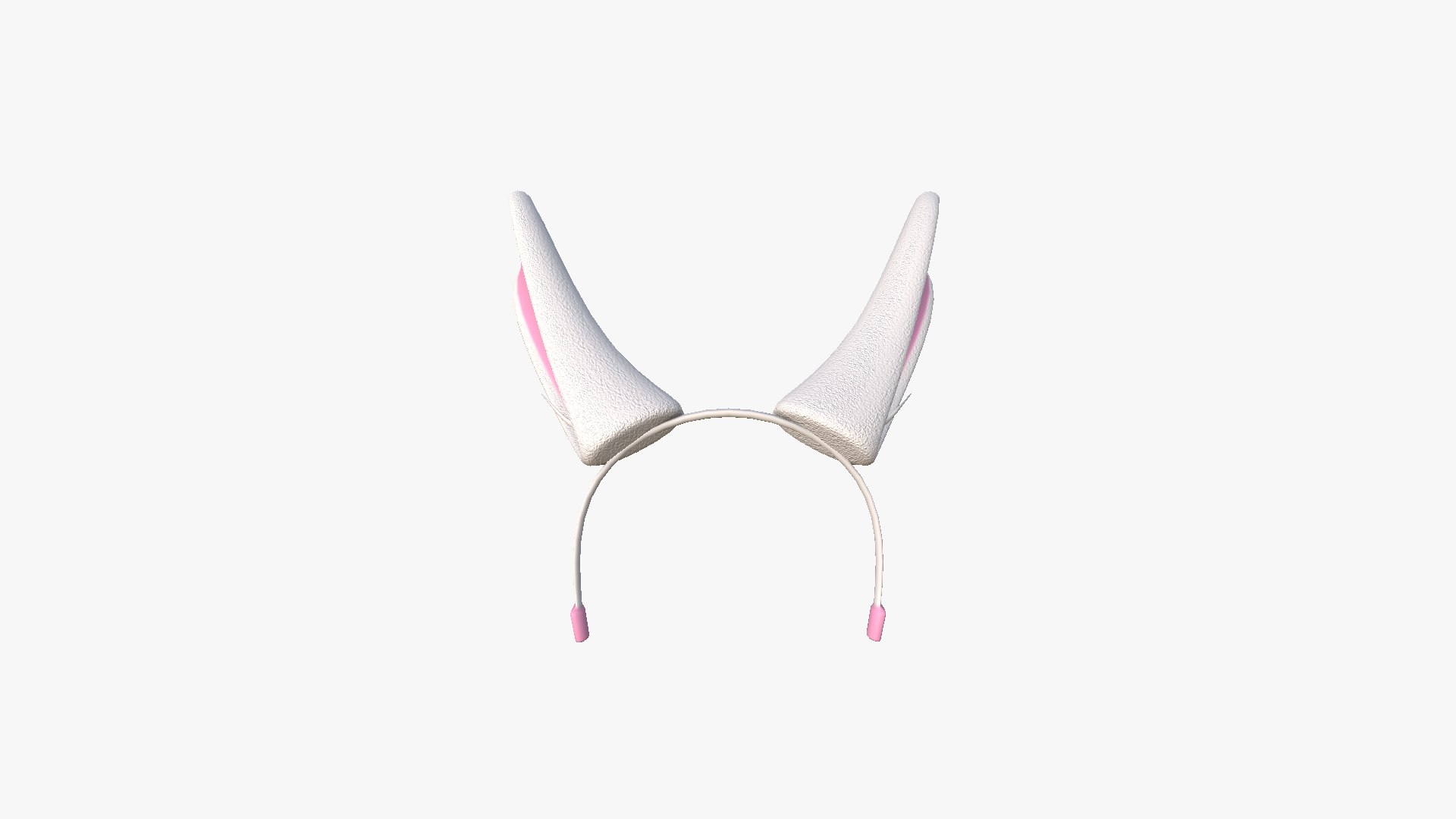 Furry Ears Tiara I06 White - Headband Character Design Model ...