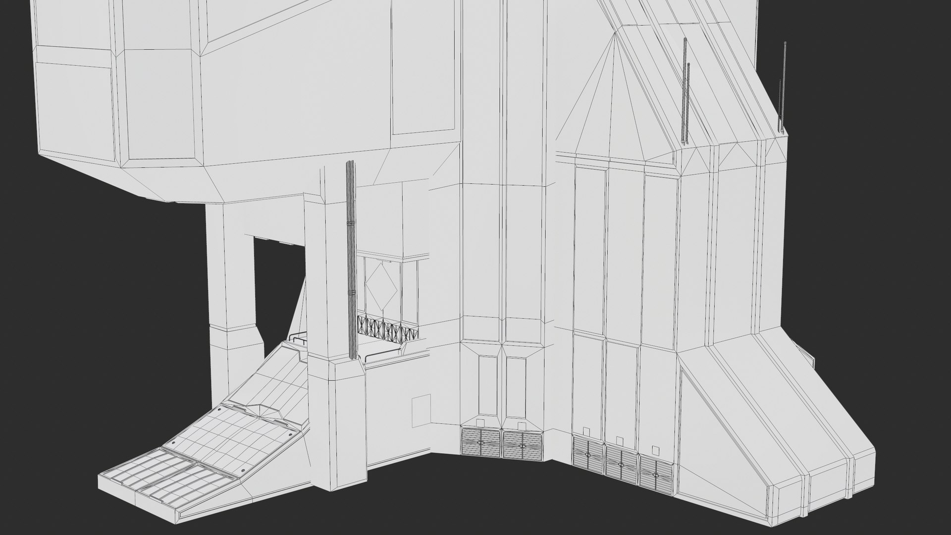 Sci-Fi Futuristic Hospital Skyscraper Tower PBR 18 3D Model ...
