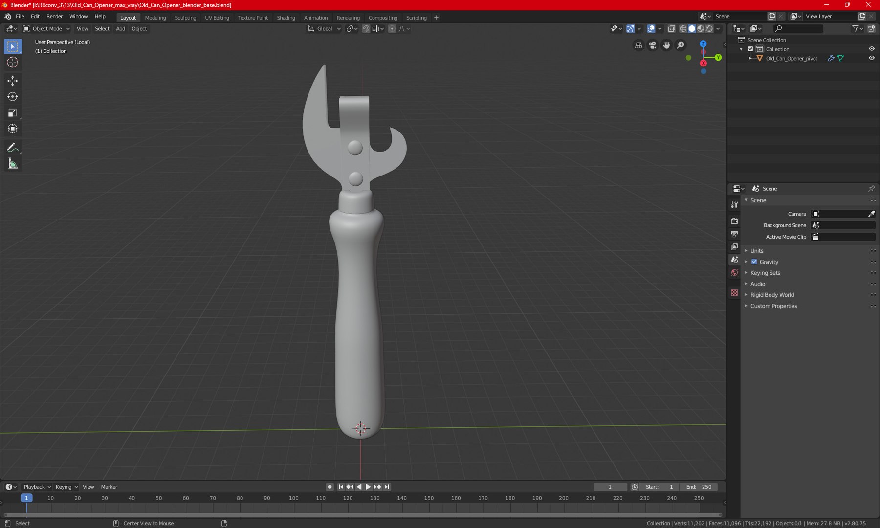 Old Can Opener 3D Model - TurboSquid 2141449